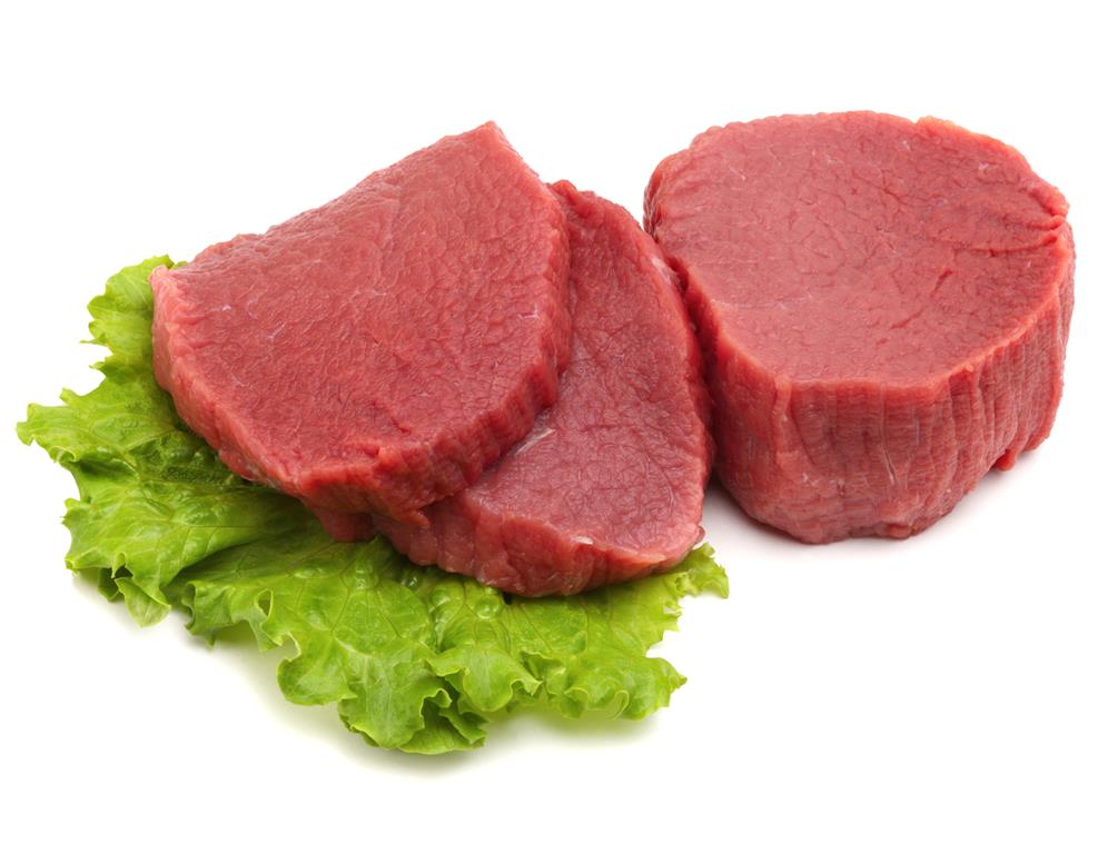 raw beef meat with leaf lettuce - All Natural Meats